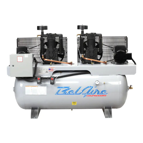 BelAire 3112D 2-Stage Electric Duplex Compressor, 120G Horz – All Tire Supply
