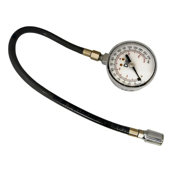 DILL 8810J Large Bore Tire Gauge, 0-160 PSI for Aircraft – All Tire Supply