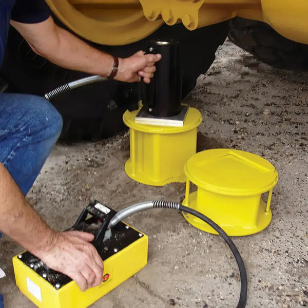 Esco 55 Ton Steel Cribbing Stands Set, 3 Stands - 3", – All Tire Supply