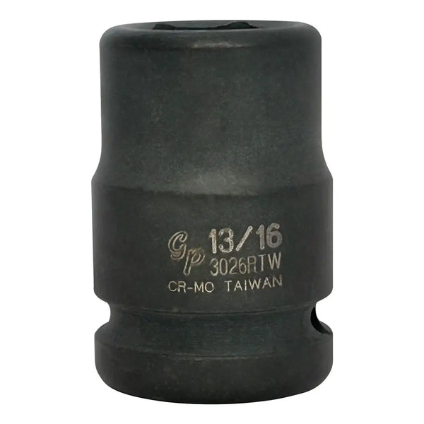 GP 3/4" Drive Thin-Wall Impact Socket, 13/16" (6 Pnt, – All Tire Supply