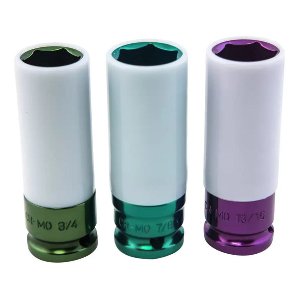 Omega 1/2" Dr. SAE Coated Impact Socket Set, 3 Pcs – All Tire Supply