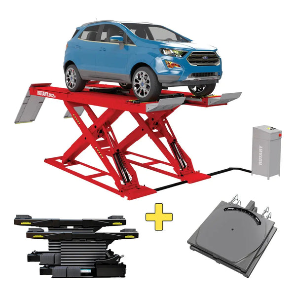 Rotary XA12 12K Alignment Scissor Lift with Rolling Jacks – All Tire Supply