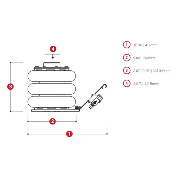 ESCO YAK 203 2.2 Ton Air Bladder Jack – All Tire Supply